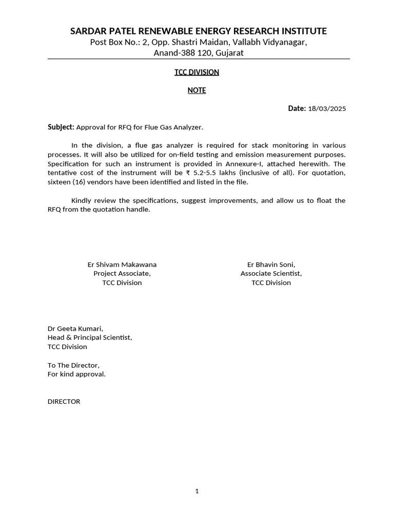 RFQ-Flue Gas Analyzer Final 2 | PDF