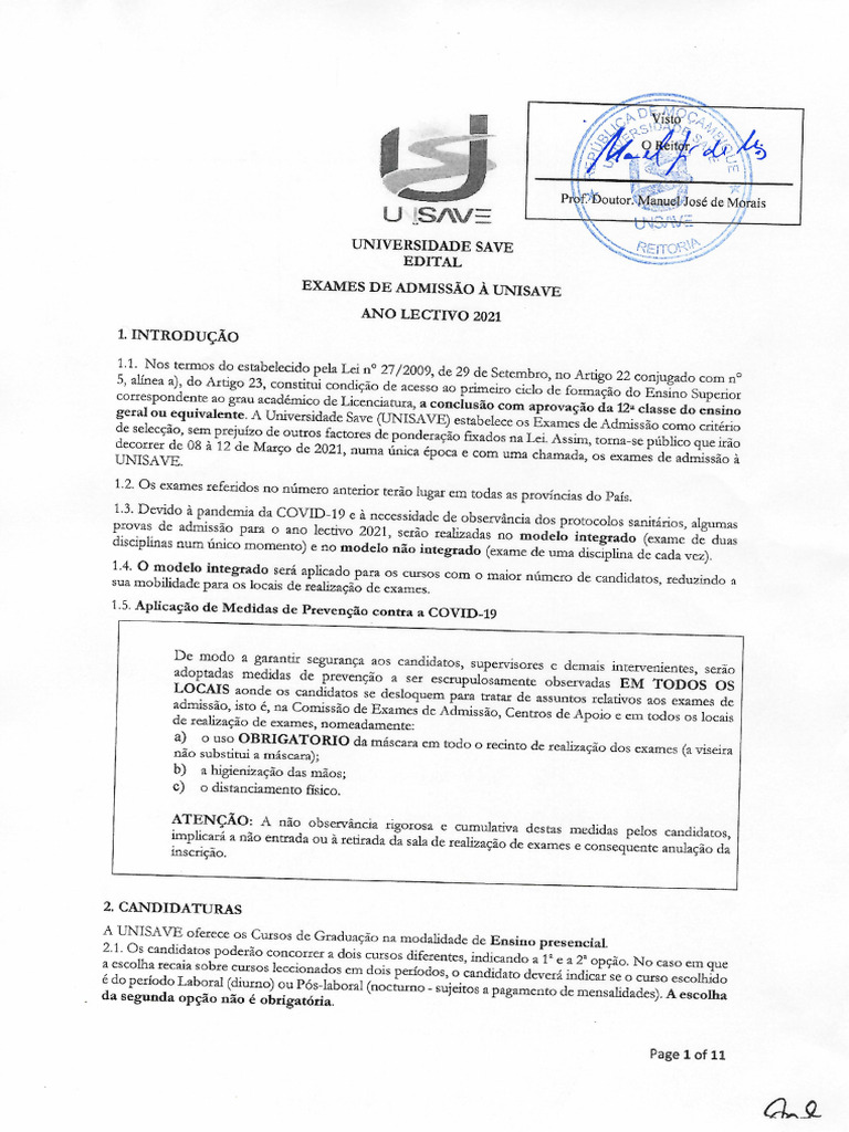 Edital Unisave 2021 Final | PDF