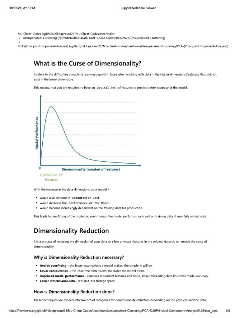 PCA Basics and Implementation | PDF
