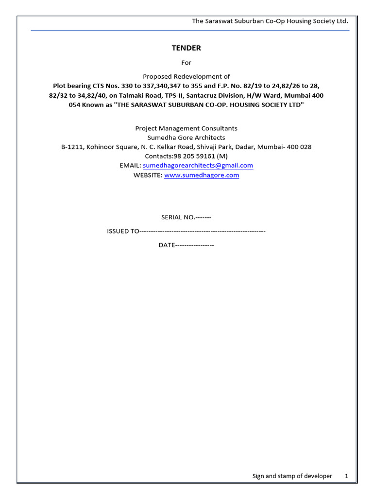 Tender 2023 | PDF | Appeal | Addendum