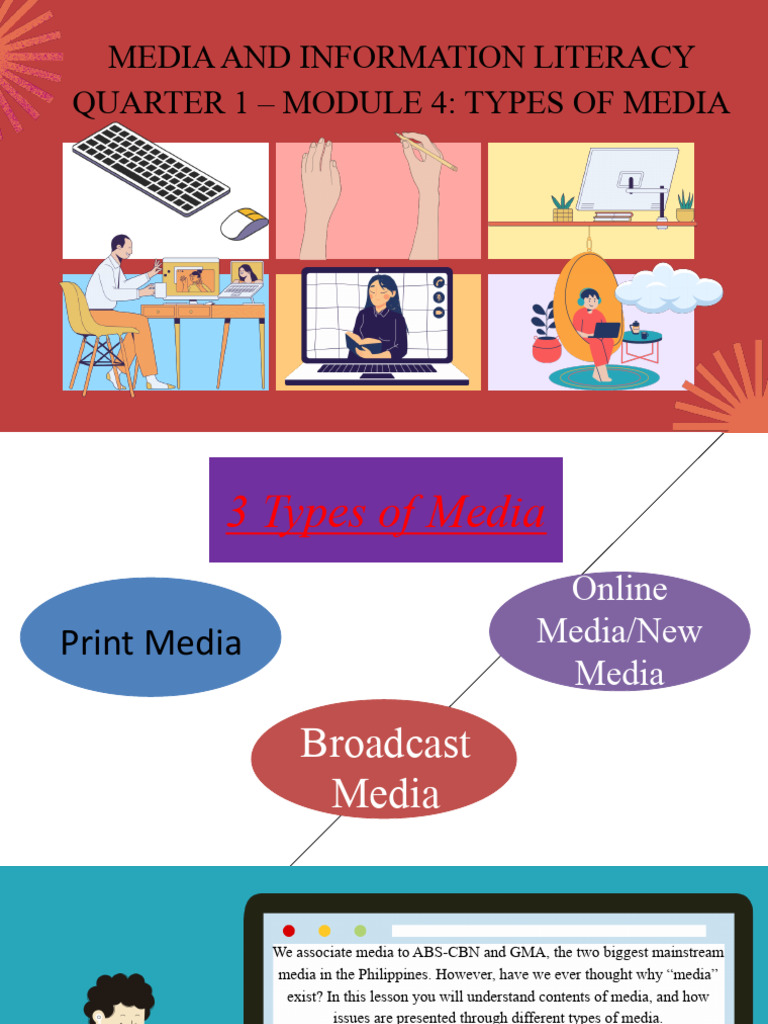 Types of Media: Print, Broadcast, Online | PDF | Mass Media | Media ...