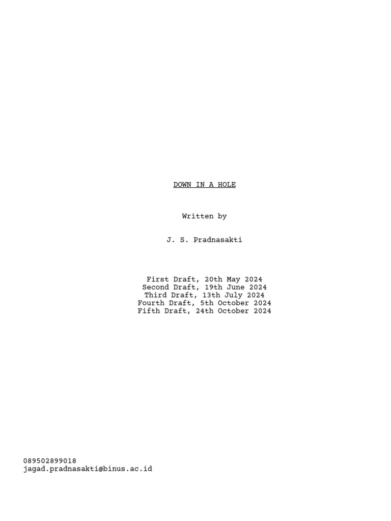 Down In A Hole Script | PDF