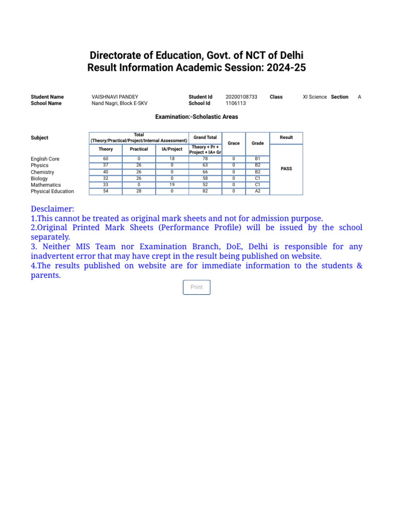 Edustud - Nic.in Result FrmPubliclevelResult 23 24.aspx | PDF