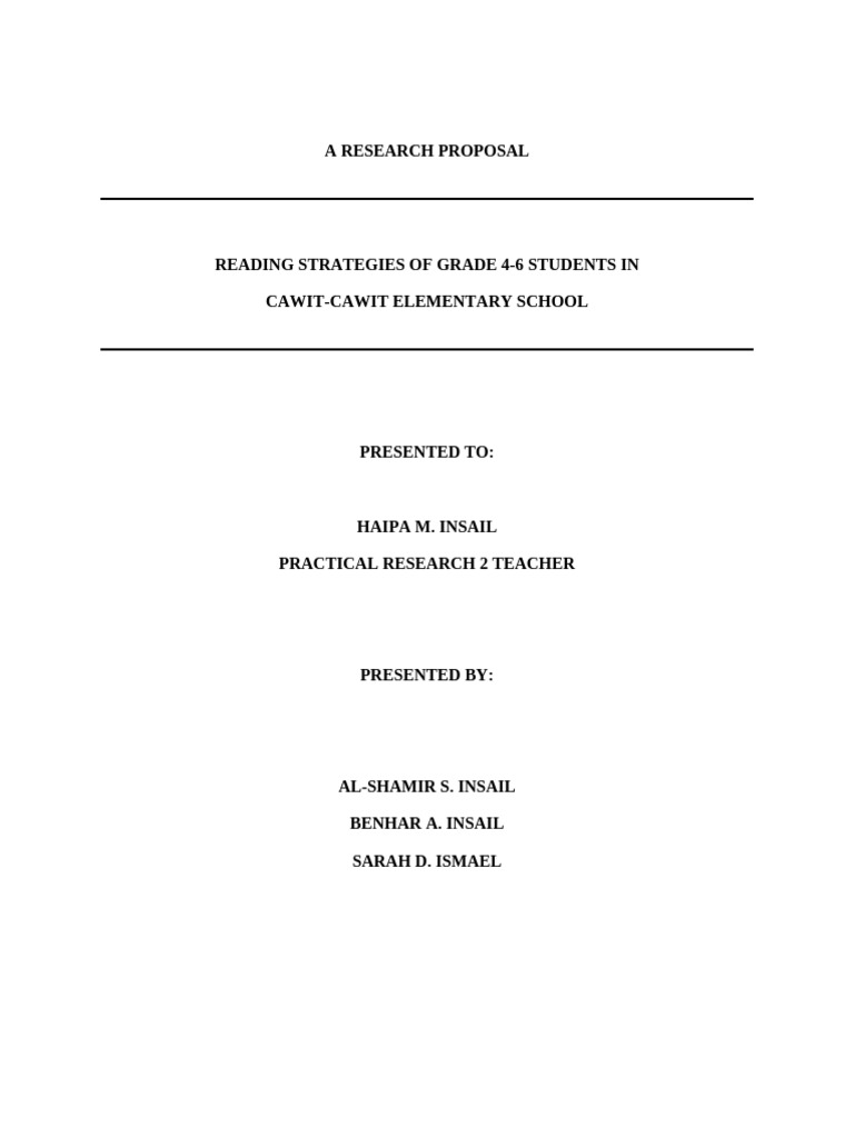 Practical-Research-2-Alshamir-Insail-Benhar-Insail-Sara-ismael | PDF | Reading Comprehension ...