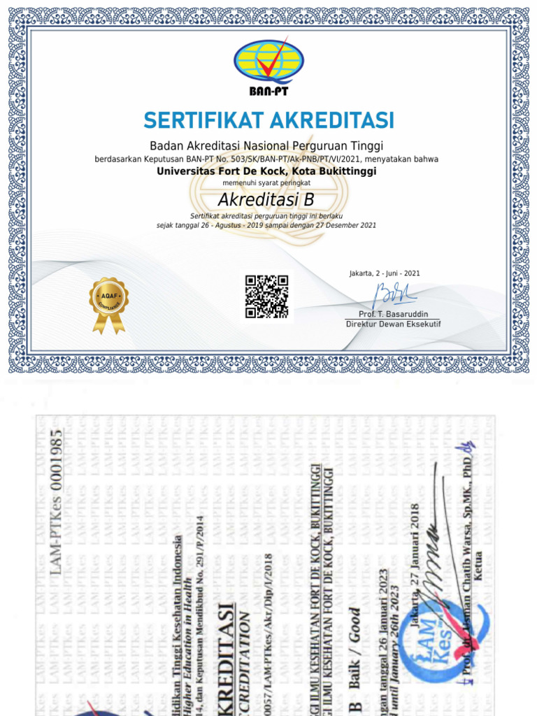 Sertifikat Akreditasi Perguruan Tinggi - Compressed | PDF