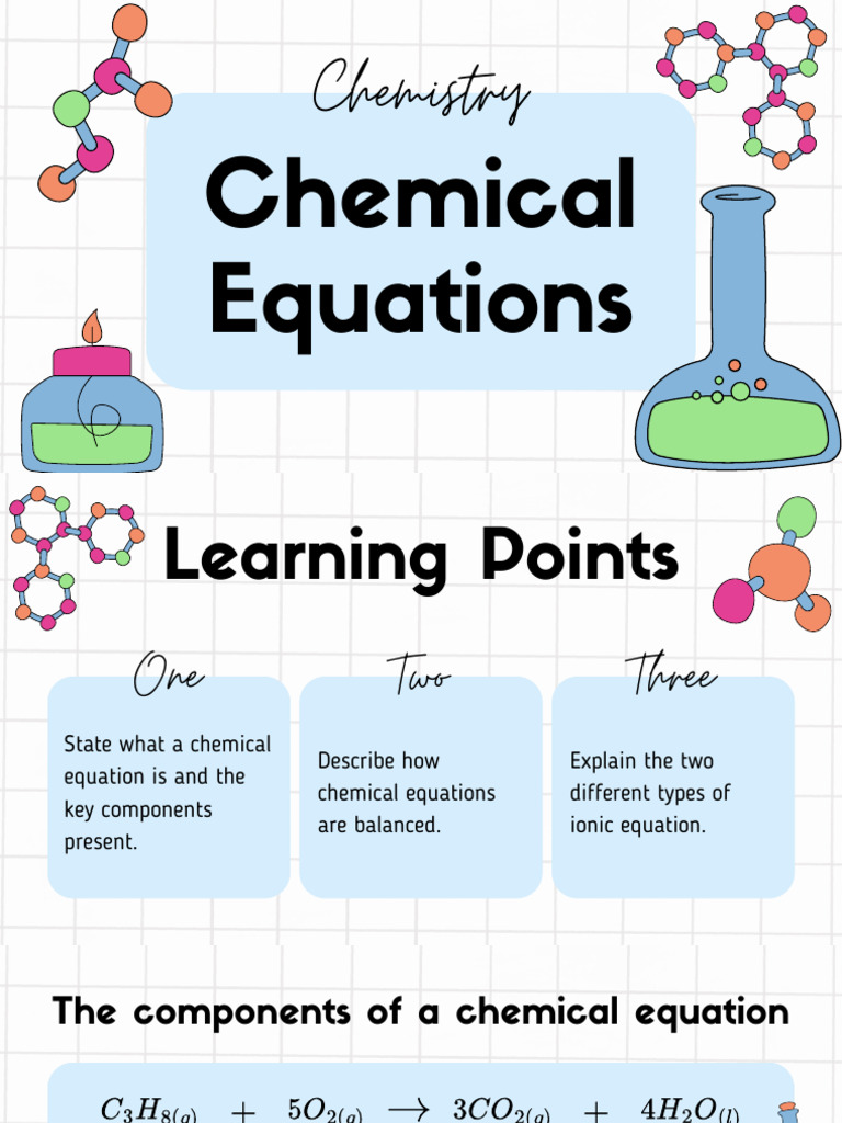 Chemical Equations Chemistry | PDF | Chemistry | Chemical Compounds