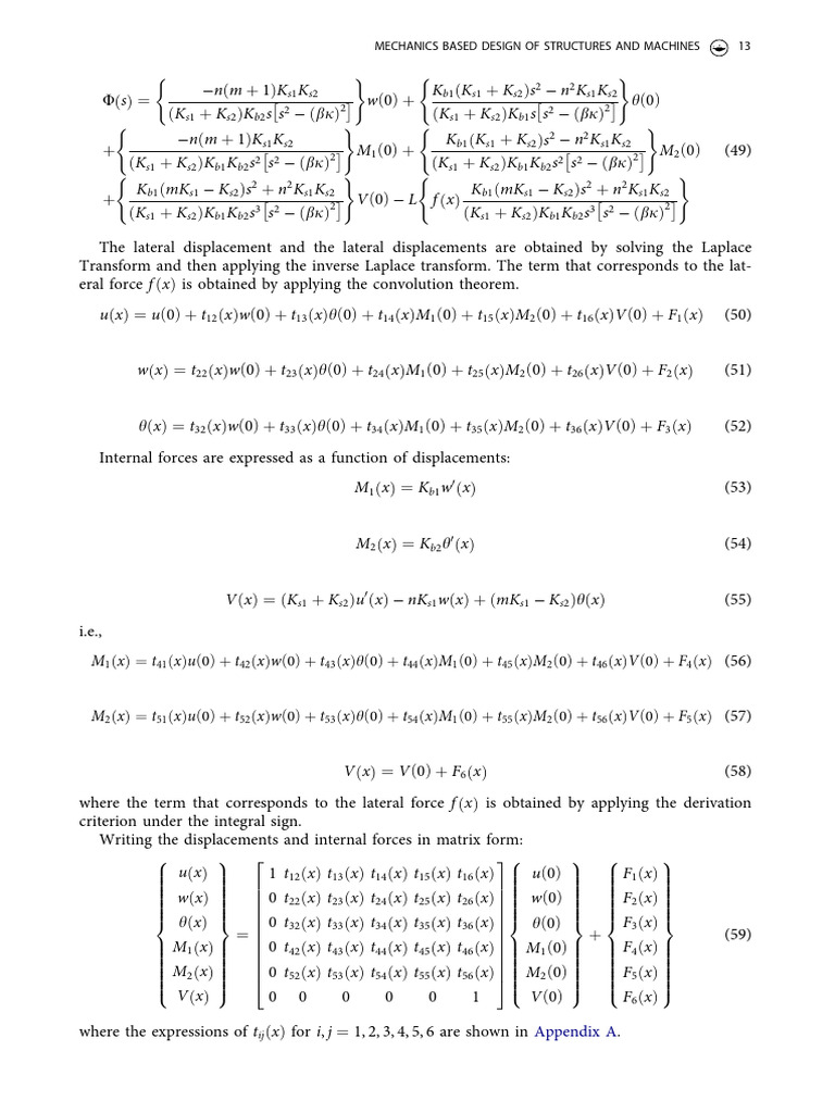 Generalized Solution For The Static Analysis of Coupled Shear Walls ...