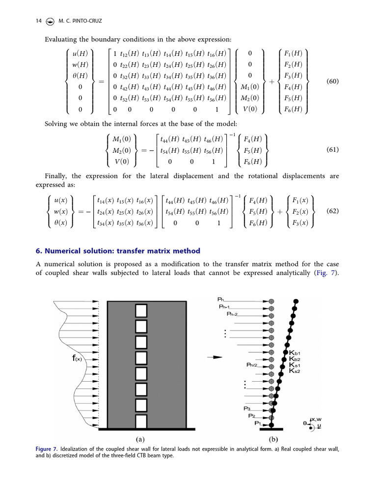 Generalized Solution For The Static Analysis of Coupled Shear Walls ...