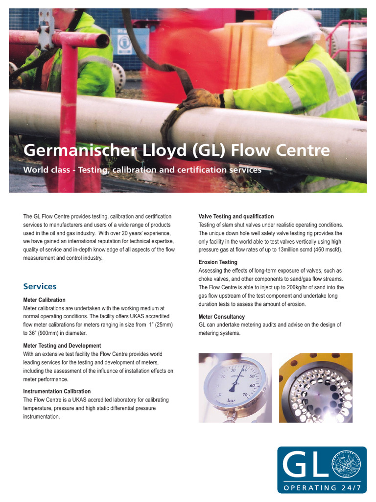GL Flow Centre DS Margin | PDF | Flow Measurement | Calibration