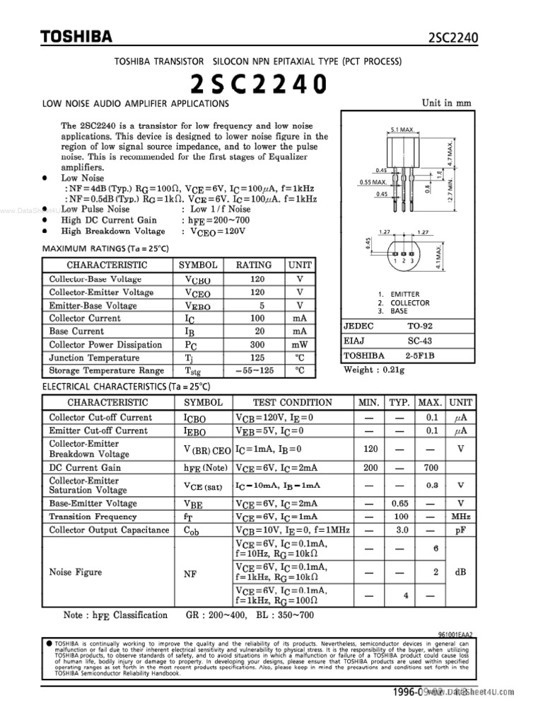 C2240 Toshiba | PDF