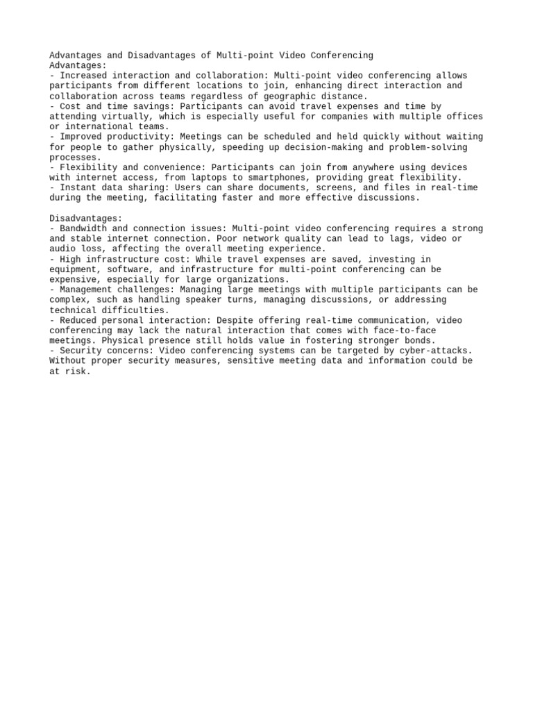 Advantages and Disadvantages of Mul | PDF