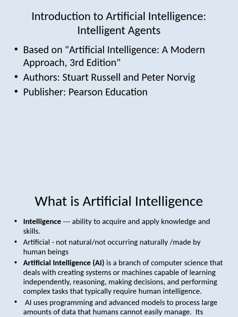 Introduction_to_AI_Intelligent_Agents | PDF | Artificial Intelligence | Intelligence (AI ...