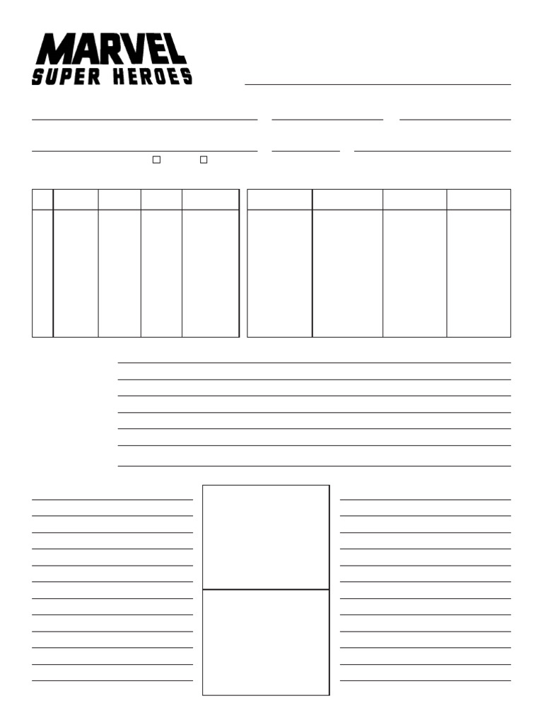 Character Information Sheet Template | PDF