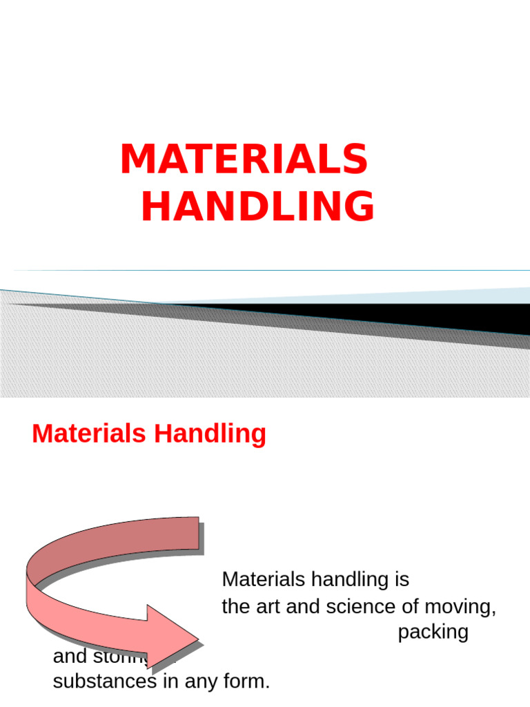 Understanding Materials Handling Systems | PDF | Secondary Sector Of ...