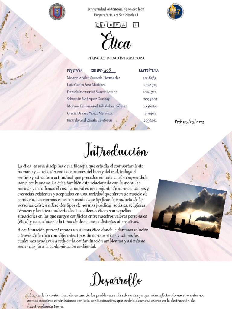 EV1 Etica | PDF | Entorno natural | Contaminación