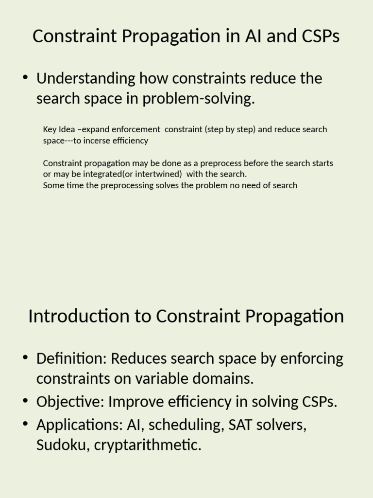 CSP and Constraint Propagation | PDF | Applied Mathematics | Computer Programming