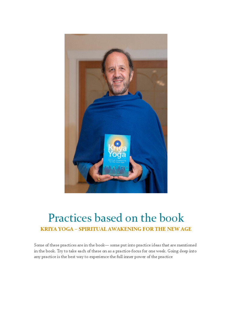 Kriya Yoga - Book Study - Practices Handout | PDF | Paramahansa Yogananda | Meditation