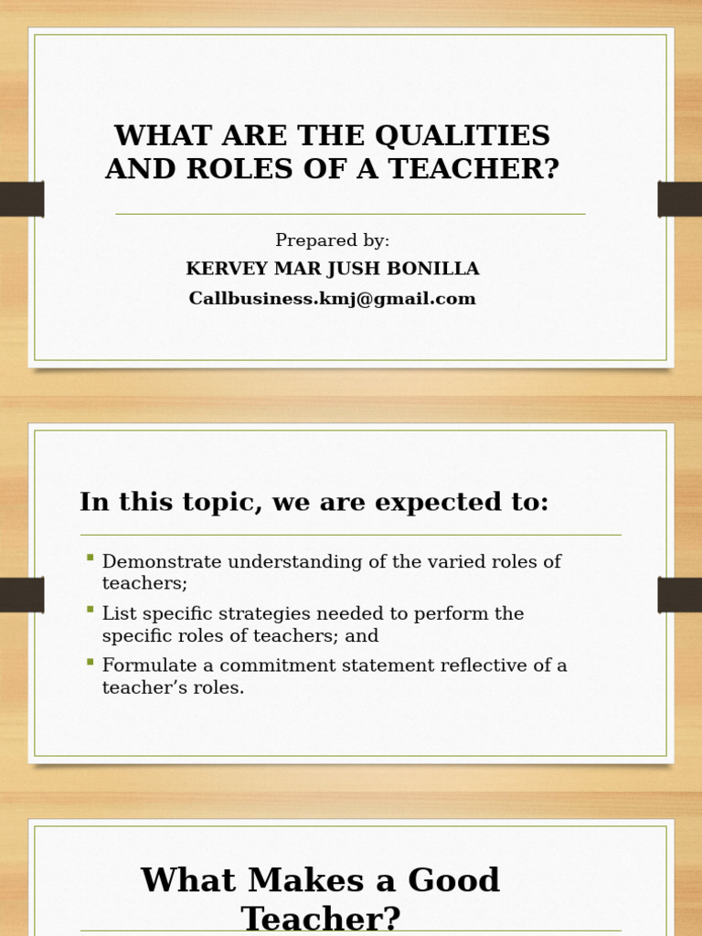 Qualities and Roles of A Teacher. | PDF | Teachers | Learning