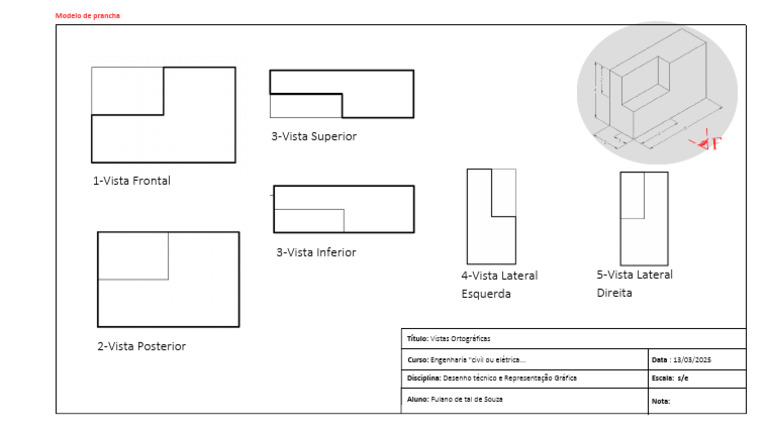 Modelo de Prancha A3 | PDF