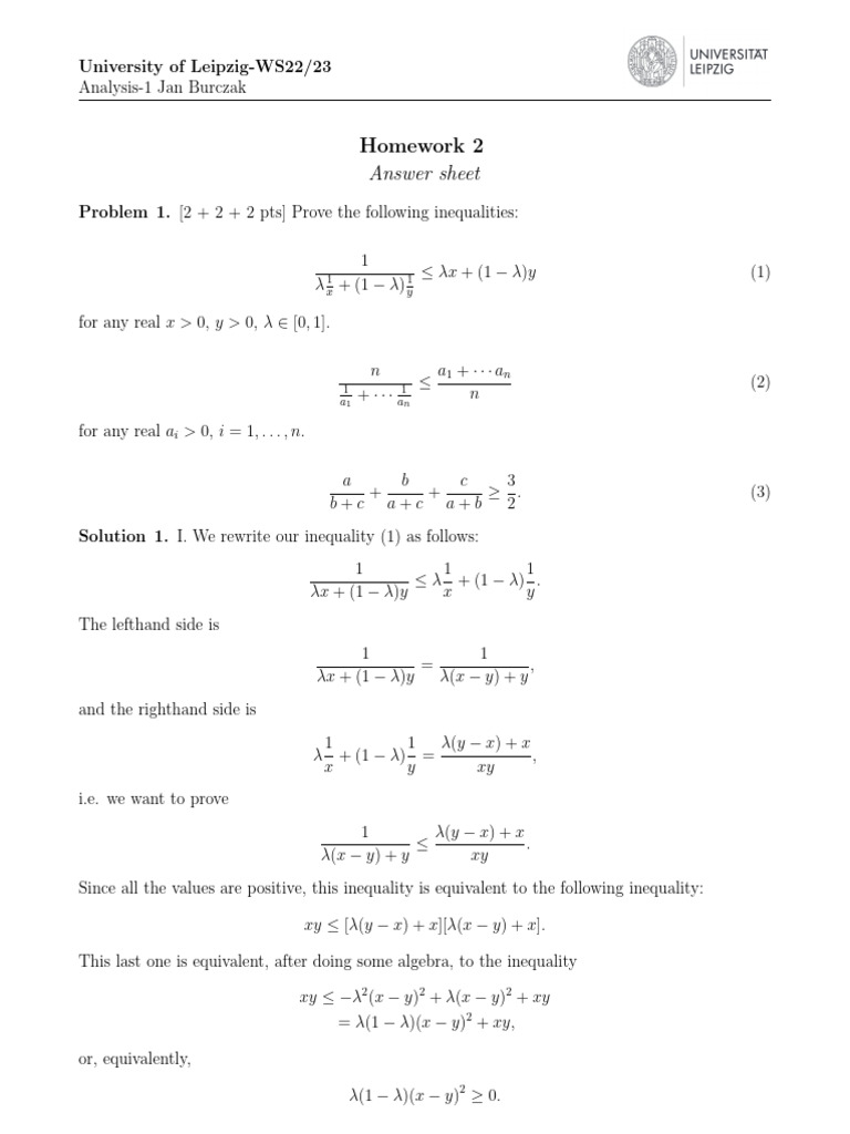 Homework 2 Solutions | PDF | Elementary Mathematics | Mathematical Relations