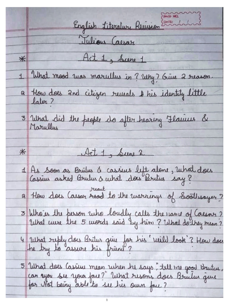 Julius Caesar Revision | PDF