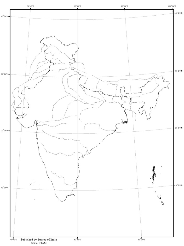 Published by Survey of India Scale 1:16M: 100°0'0"E 90°0'0"E 80°0'0"E ...