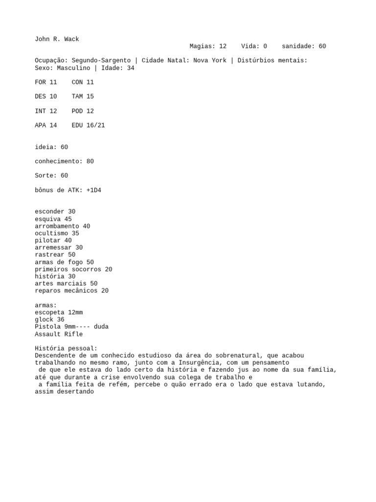 Ficha Art (John) | PDF