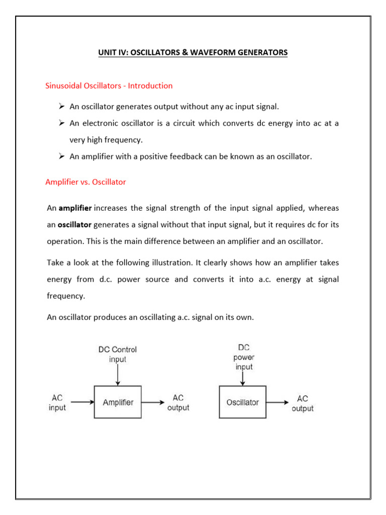 Oscillators - Waveshaping Circuits1 | PDF | Electronic Oscillator | Amplifier