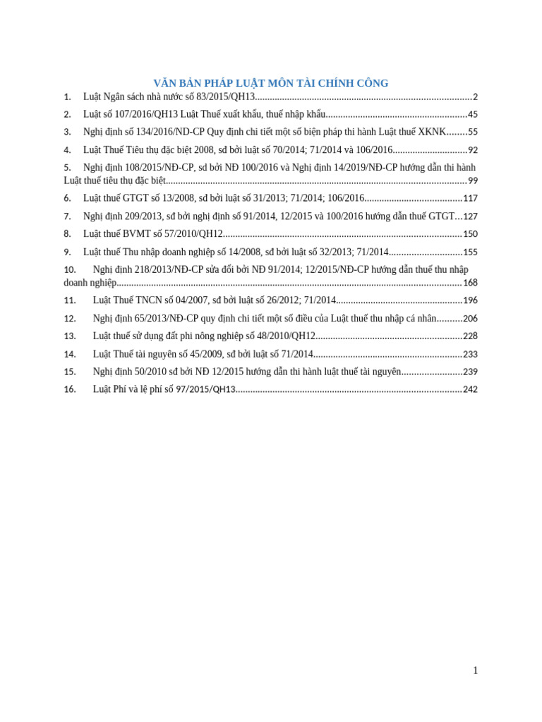 Tong Hop Van Ban Phap Luat Tai Chinh Cong 8.2024 | PDF