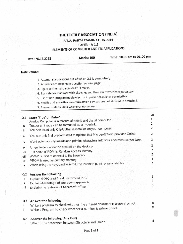 Elements of Computer and its Applications | PDF | Software | Computer Science