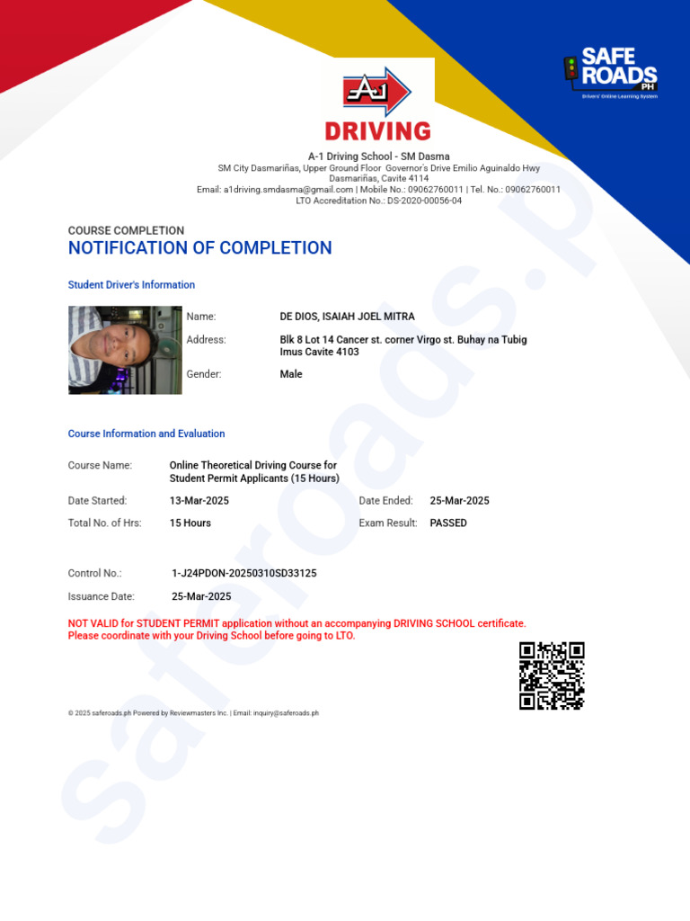 Online TDC Completion Certificate | PDF