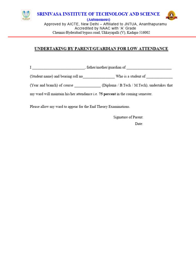 Undertaking form | PDF