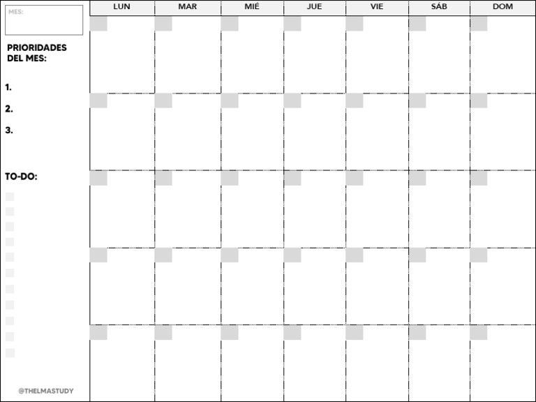 Planner Mensual 2 | PDF