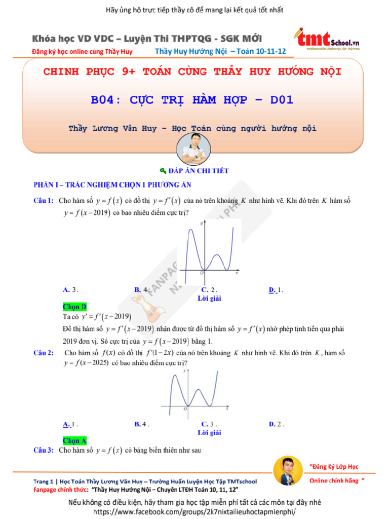 (LVH) - B04 - CỰC TRỊ HÀM HỢP D01 - ĐA | PDF