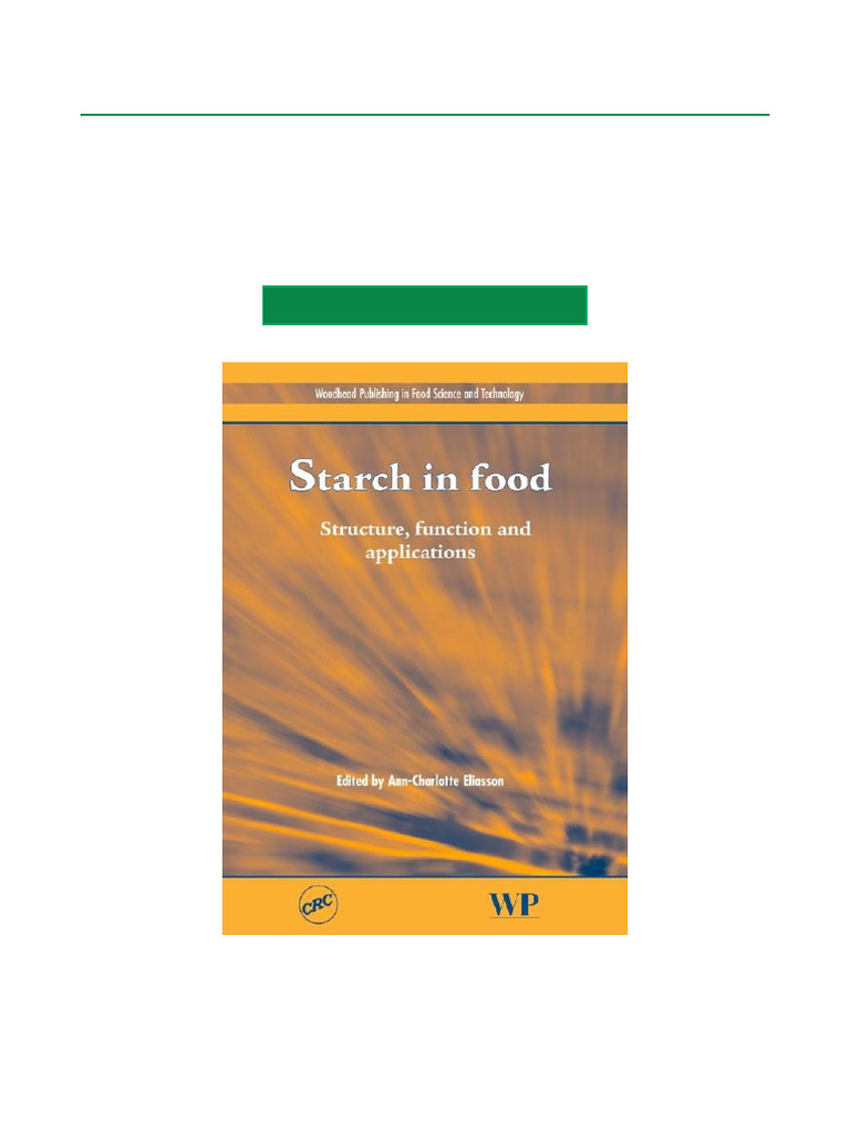Starch in Food: Structure & Function | PDF