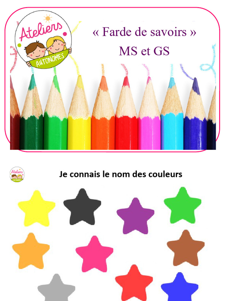 Activités de reconnaissance des couleurs | PDF | Vert | Rouge