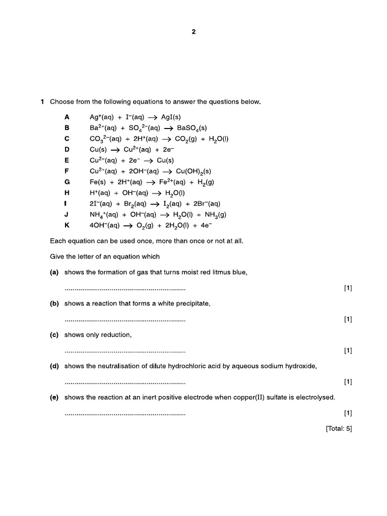 Pre-CAIE Paper 2 Final | PDF