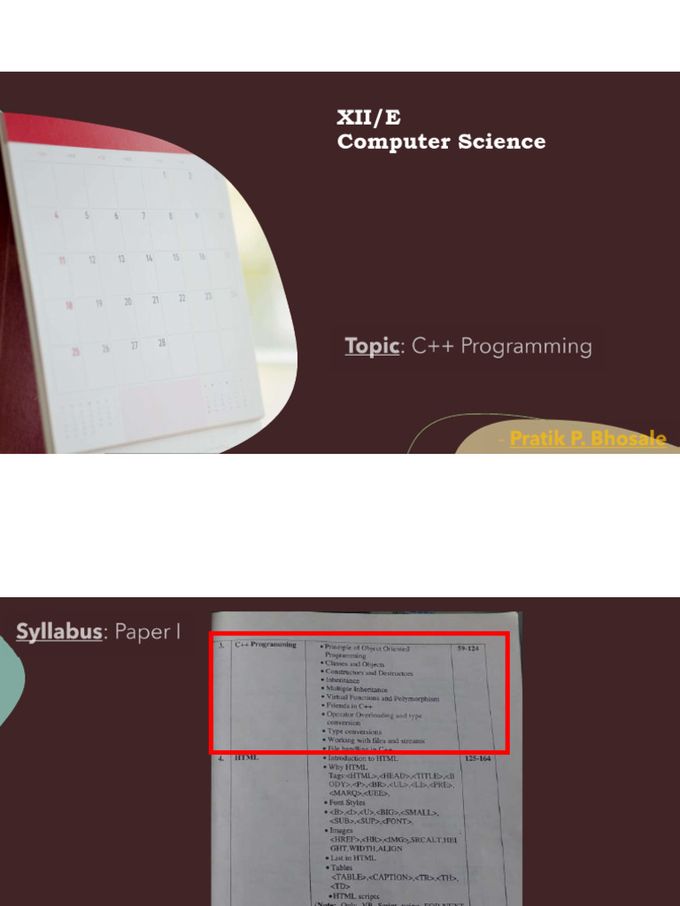 C++ Programming Basics and Syntax Guide | PDF