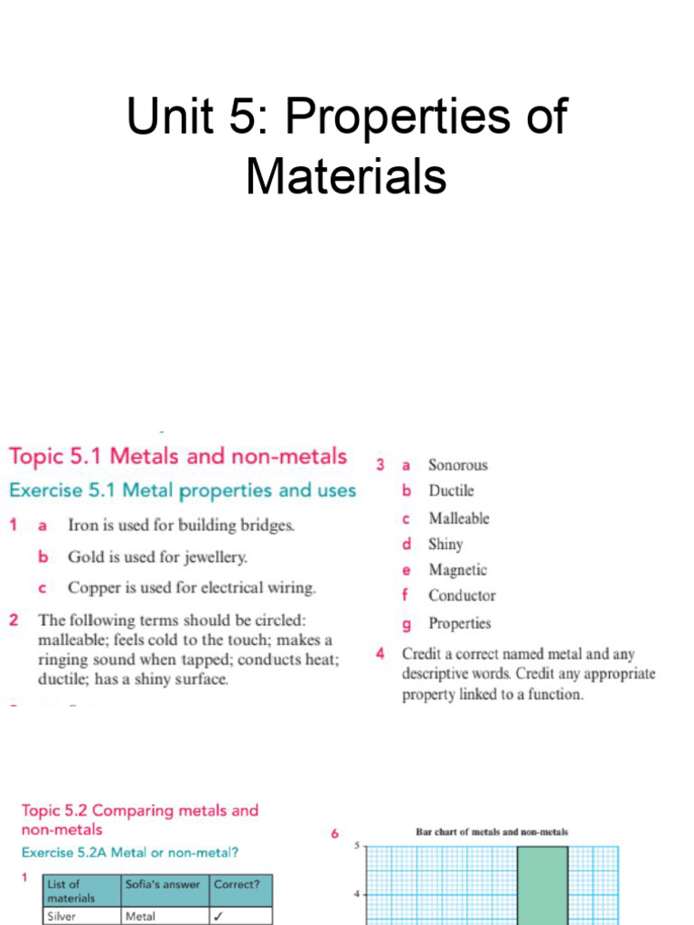 Unit 5 Properties of Materials | PDF