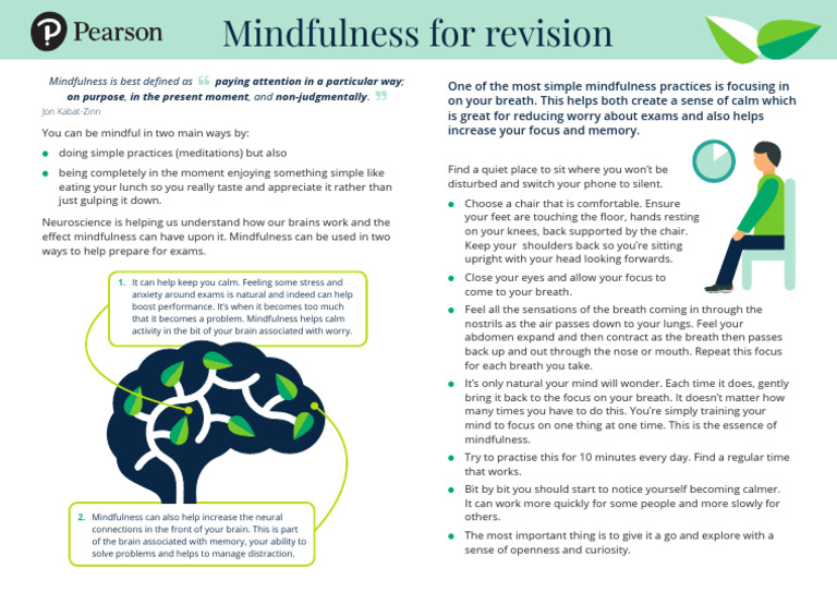 Mindfulness Revision Ipdf | PDF | Mindfulness | Senses