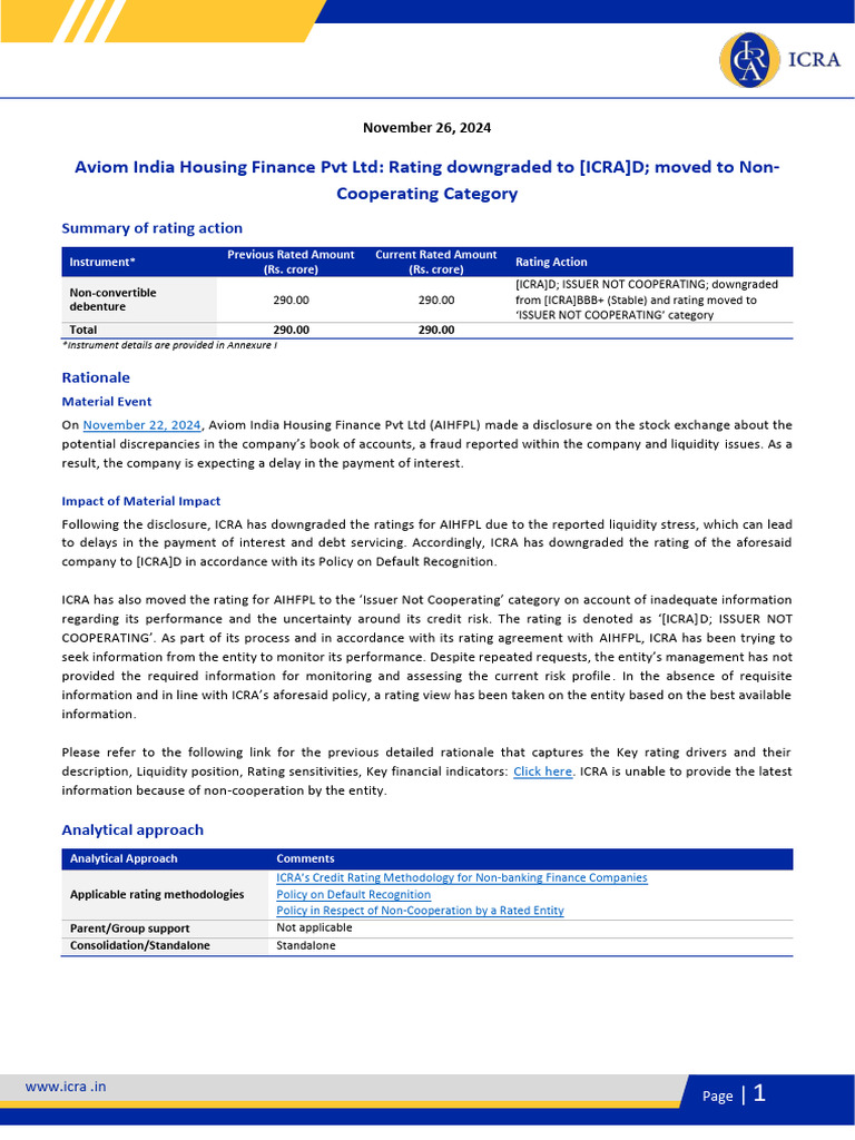 Aviom India Housing Finance PVT LTD | PDF | Money | Business