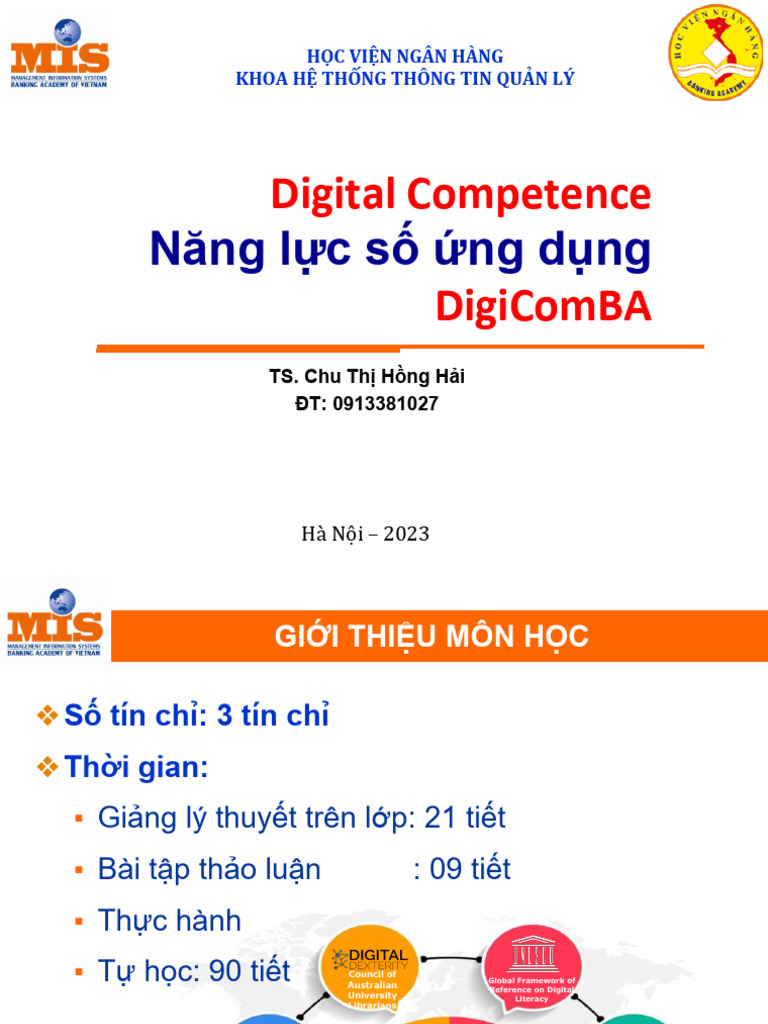 Chuong 0 - Gioi Thieu Mon Hoc Final - 2023 | PDF