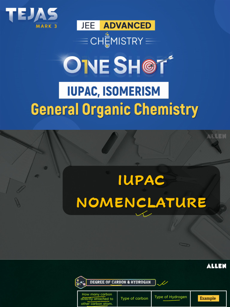 IUPAC, Isomerism & GOC One Shot | PDF | Isomer | Conformational Isomerism