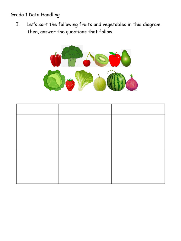 Grade 1 Data Handling | PDF