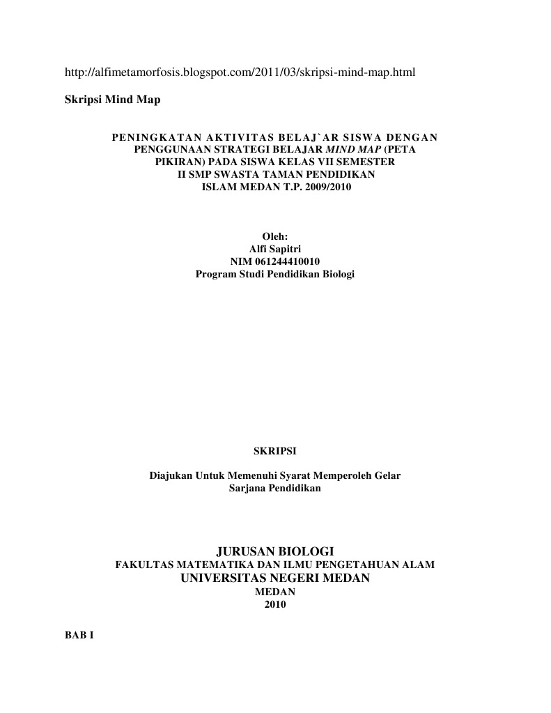 Skripsi Mind Map