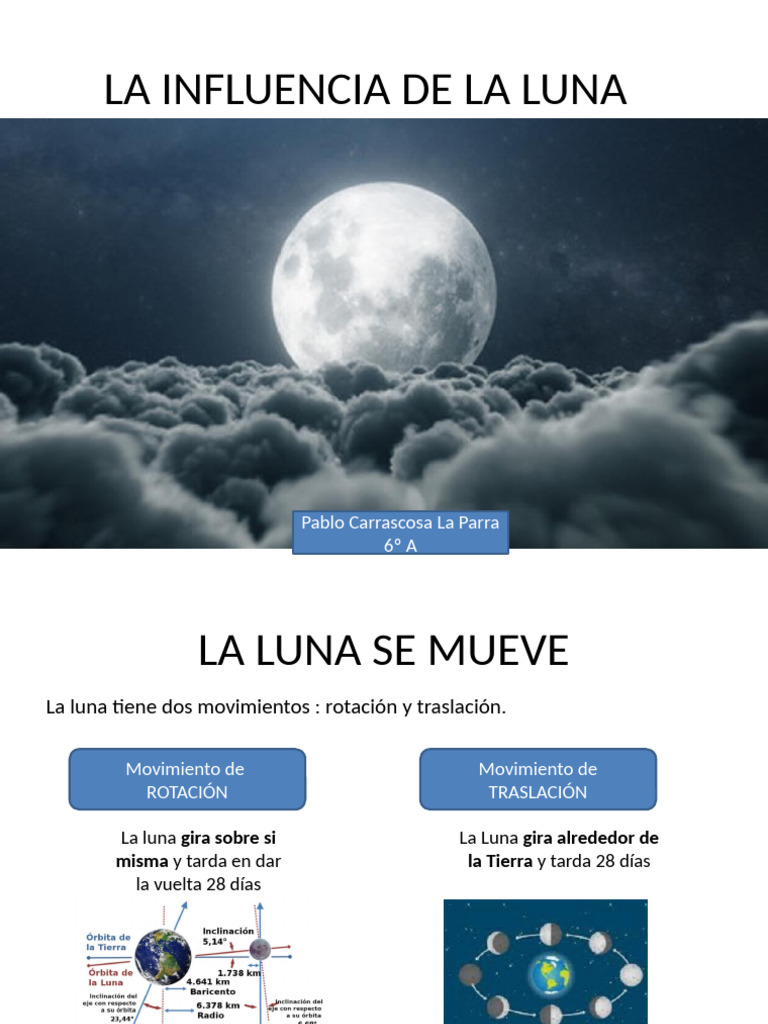 Power Point La Luna - Pablo | PDF | Luna | Marea