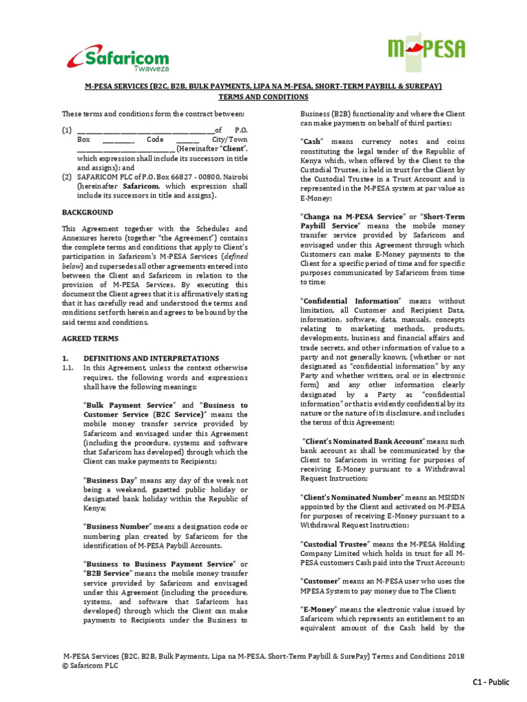 M-PESA Products Terms and Conditions | PDF | Taxes | Privacy