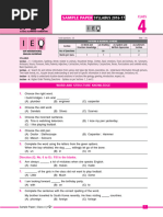 Ieo Sample Paper Class-4 | PDF | Word | English Language