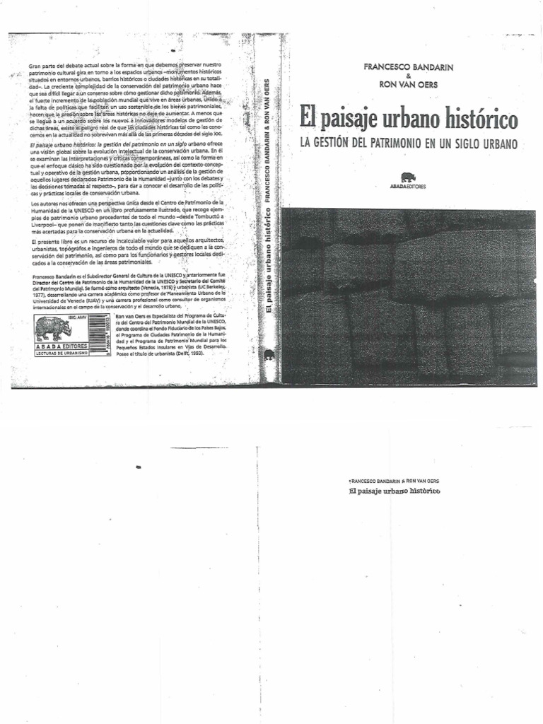 El-Paisaje-Urbano-Historico Bandarin Cap 1 (1) | PDF | Sociedad | Paisaje