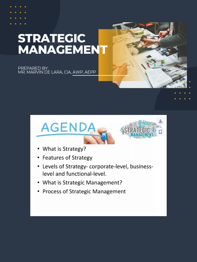 Lesson 1 Strategic Management 094320 | PDF